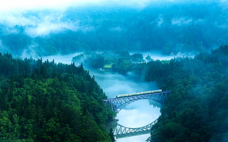 Aizu’s Iconic Winter Snapshots: No. 1 Tadami River Bridge Viewpoint ...